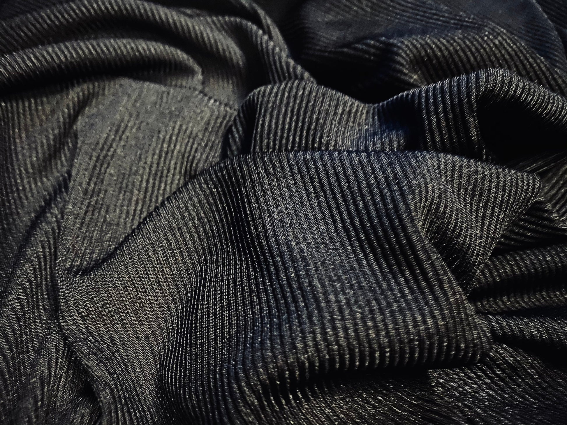 1x1 stretch rib jersey knit fabric with elastane, per metre - black ...