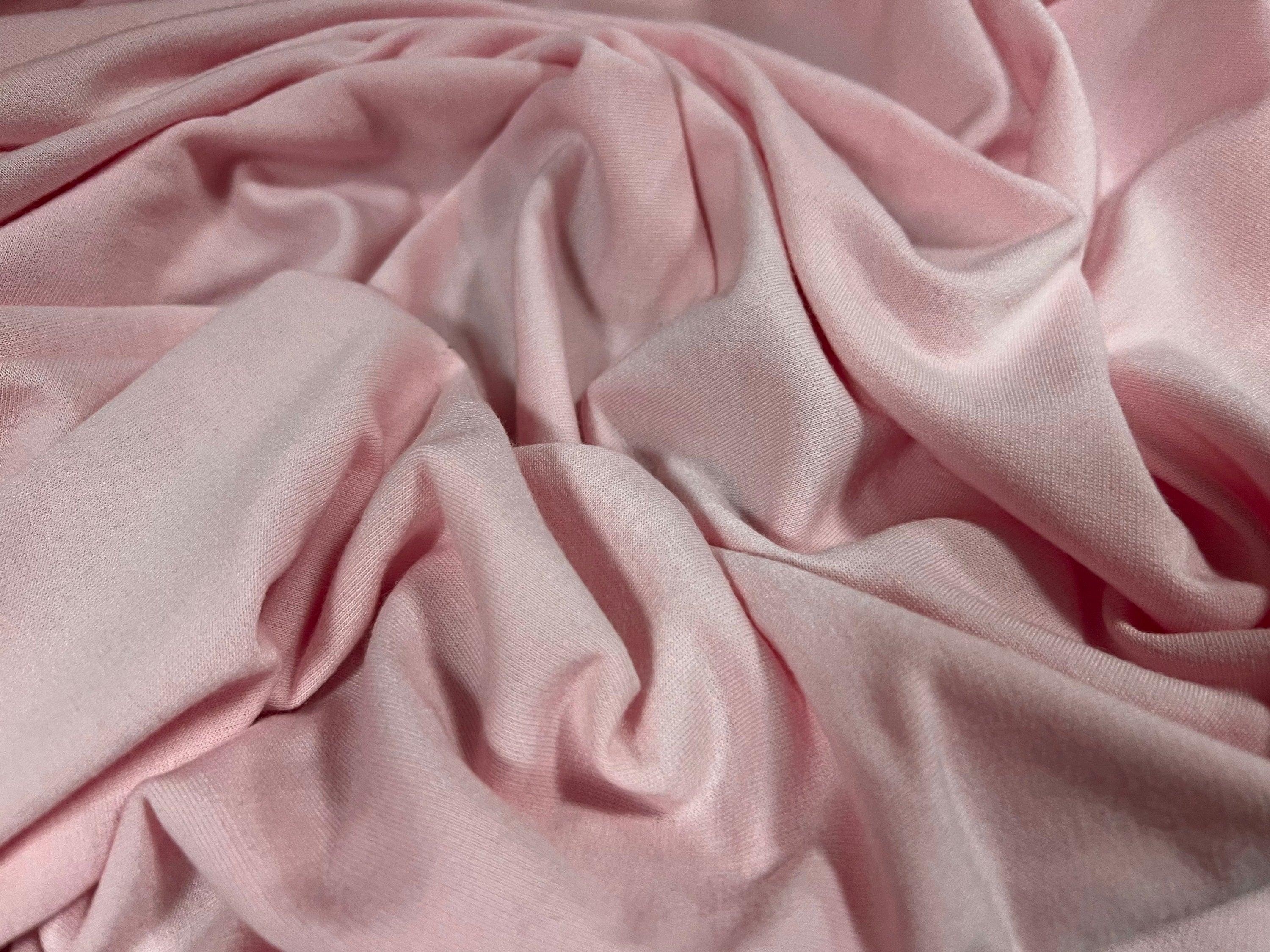 Soft handle loopback jersey fabric, per metre - plain - baby pink ...